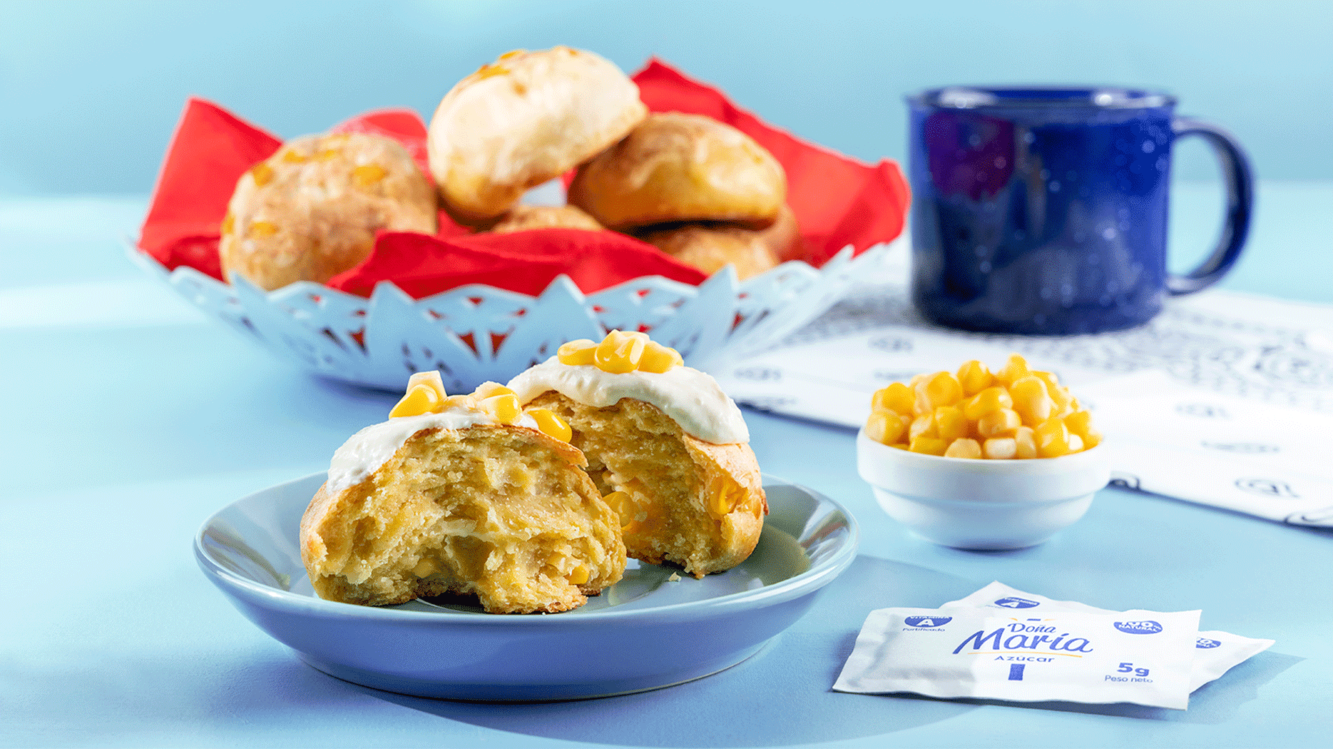 Pan de maíz y queso - Azúcar Doña María